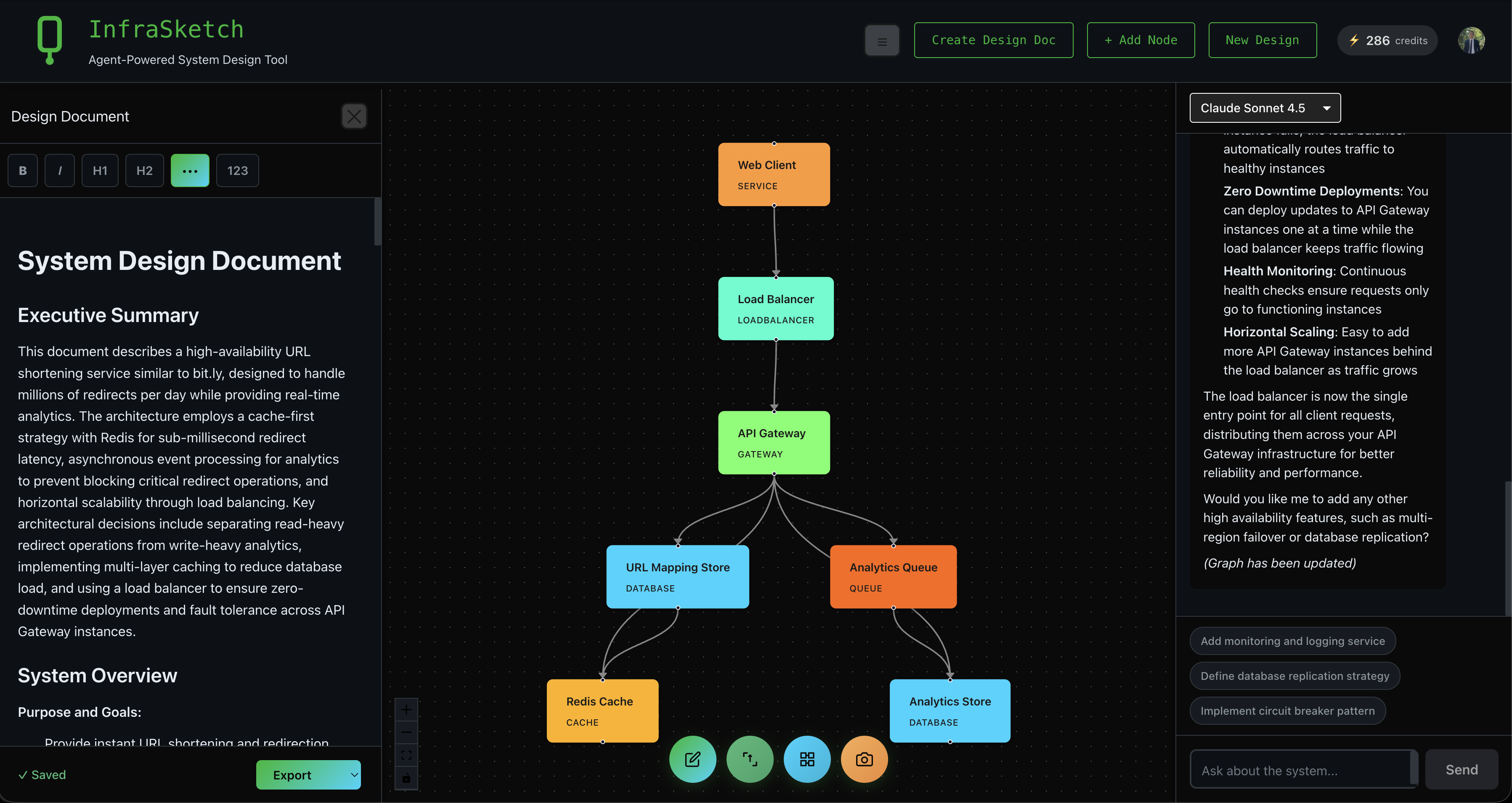 AI System Design Tool | Generate Diagrams & Design Docs | InfraSketch